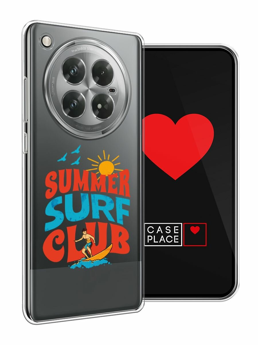 Чехол на Infinix Zero 40 5G / Инфиникс Зеро 40 5G с принтом "Summer surf club", прозрачный — фото 1