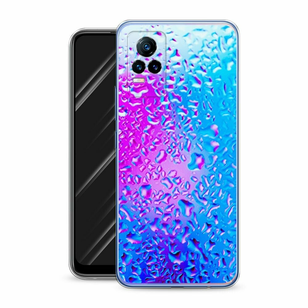 Чехол на Vivo V21e 4G / Виво V21e 4G с принтом "Капли на стекле" — фото 1