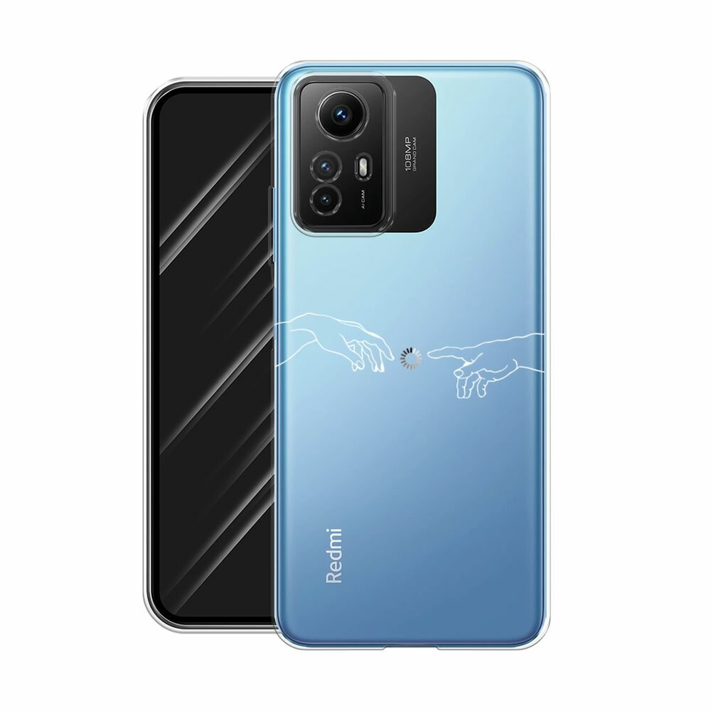 Чехол на Xiaomi Redmi Note 12S / Сяоми Редми Ноут 12S с принтом "Загрузка творения", прозрачный — фото 1