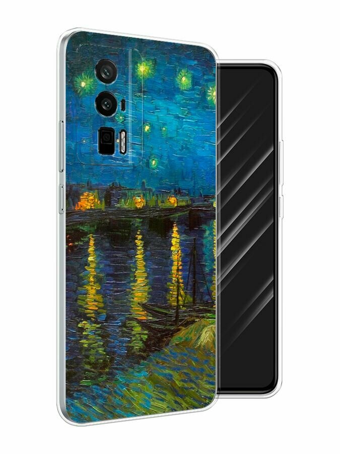 Чехол на Xiaomi Redmi K60/Poco F5 Pro / Редми К60/Поко F5 Pro с принтом ночь над Роной