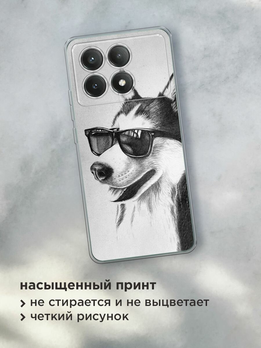 Чехол на Xiaomi Poco X6 PRO 5G / Поко X6 Про 5G с принтом "Крутой Хаске" — фото 1