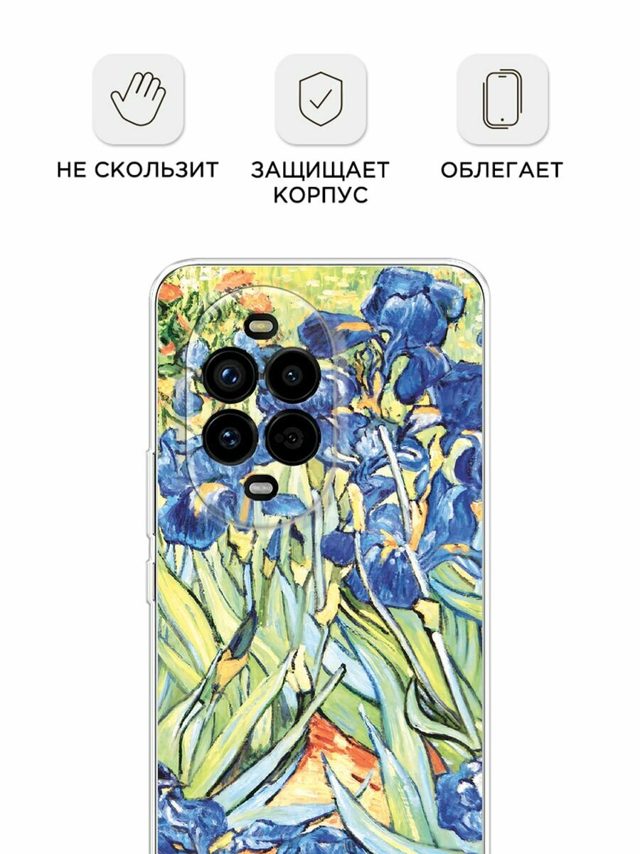 Чехол на Huawei Nova 13 Pro / Хуавей Нова 13 Про с принтом "Ирисы Ван Гог" — фото 1
