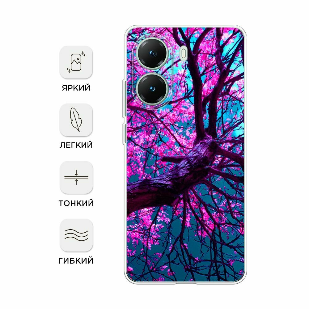 Чехол на Poco X7 Pro / Поко X7 Про с принтом Фиолетовое дерево — фото 1