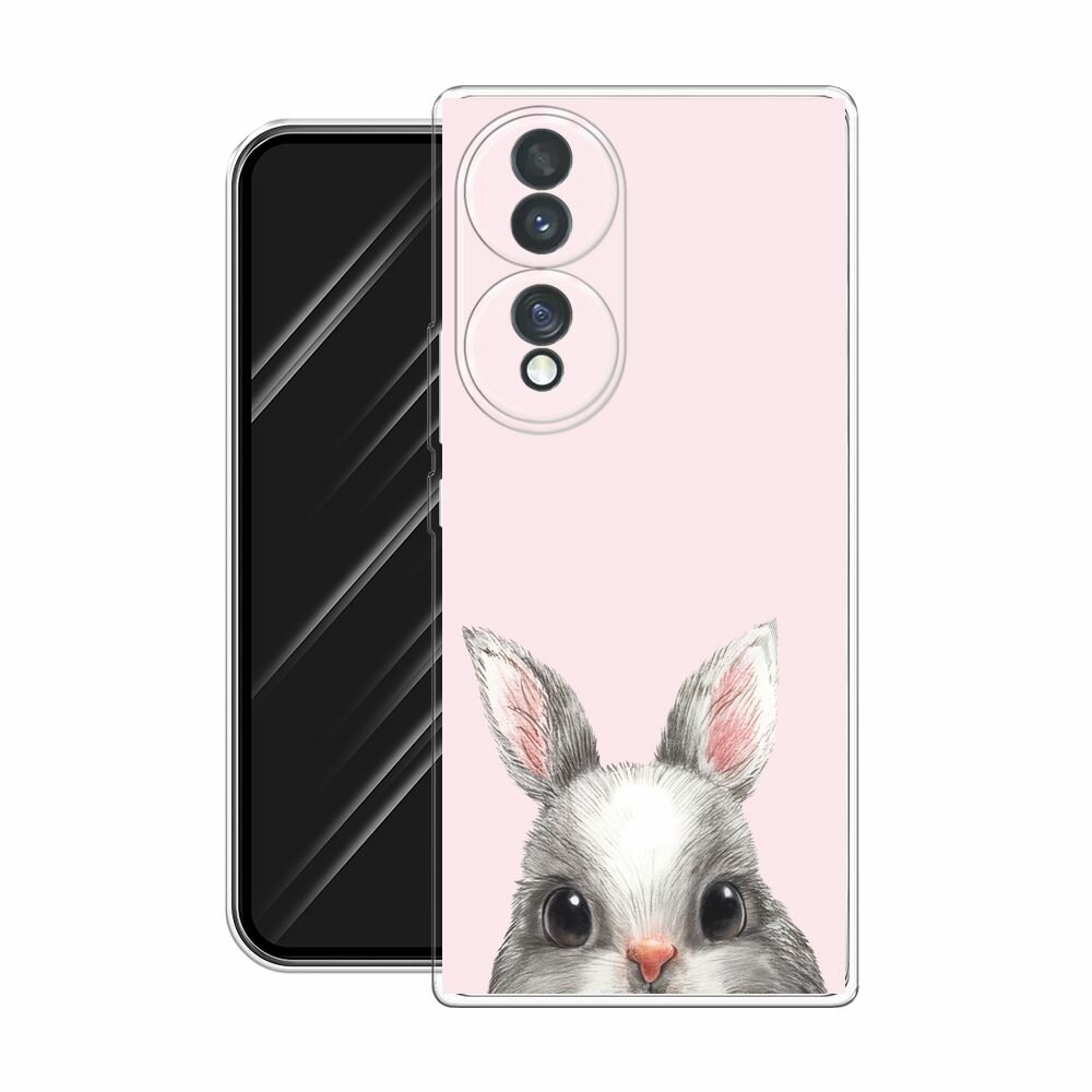 Чехол на Honor 70 / Хонор 70 с принтом "Карандашный кролик 1 - 8 марта" — фото 1