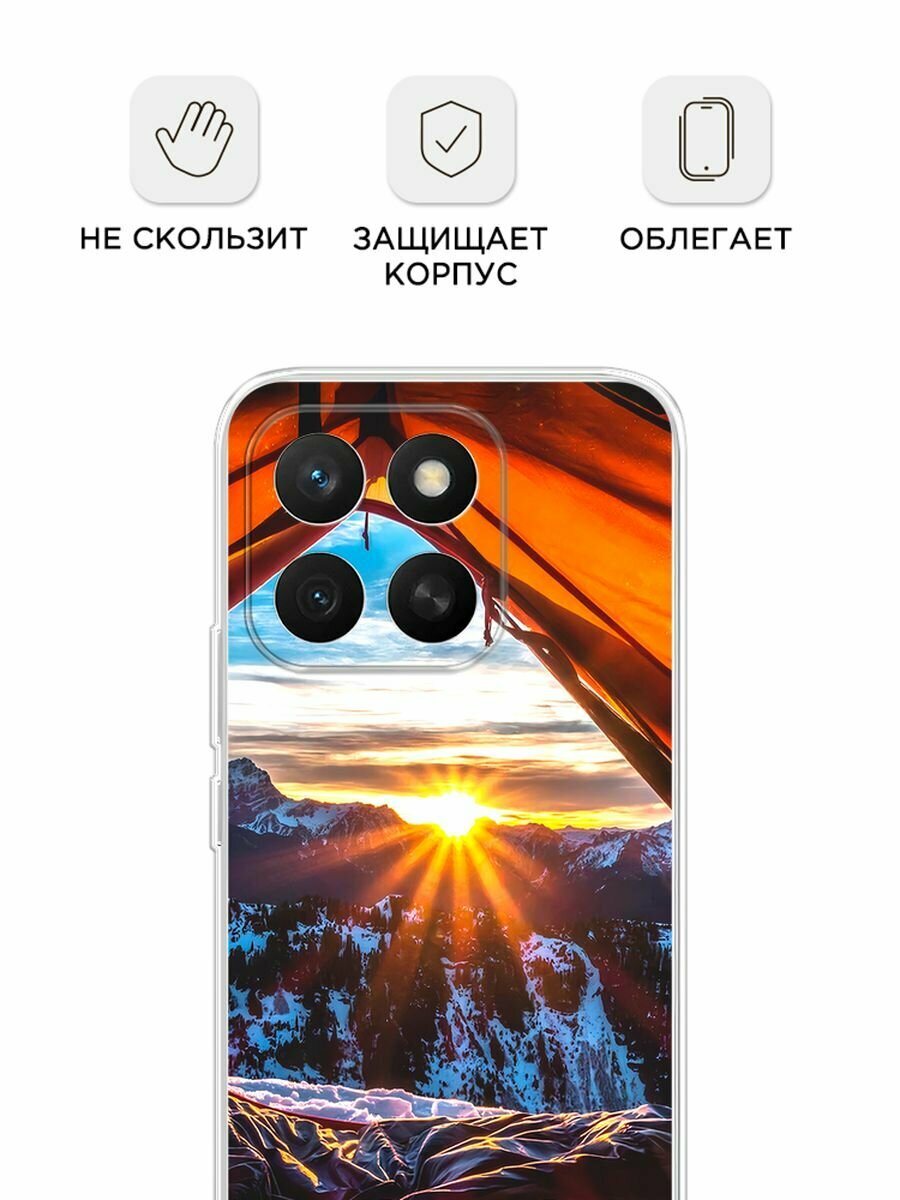 Силиконовый чехол на Honor X8c / Хонор X8c с принтом "Горы 7" — фото 1