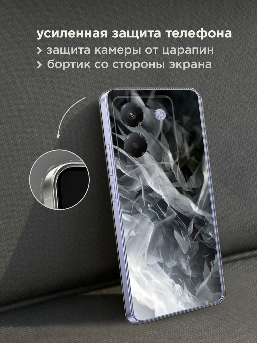 Силиконовый чехол на Poco M7 Pro / Поко М7 Про с принтом "Абстракция 9" — фото 1