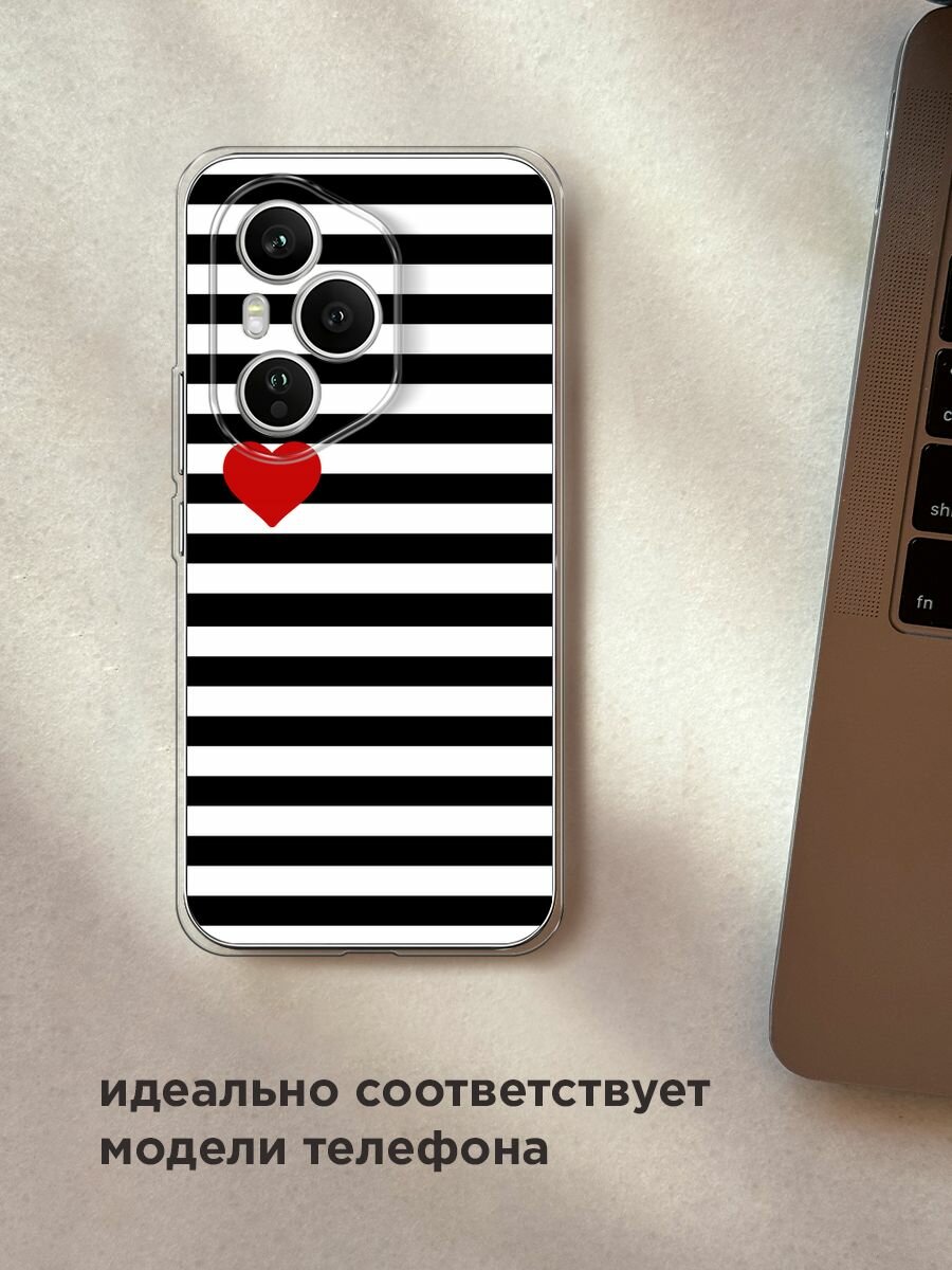 Чехол на Honor 400 Pro / Хонор 400 Про с принтом "Красное сердце" — фото 1