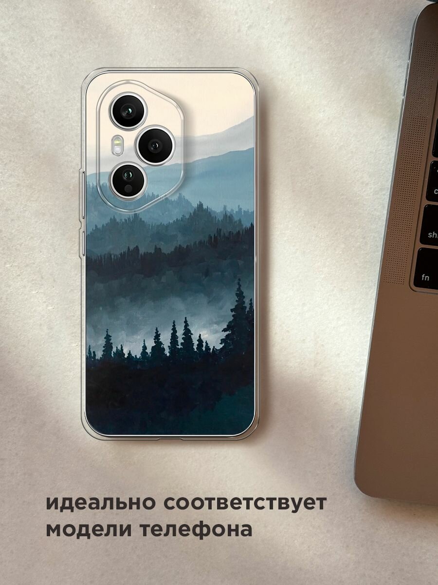Чехол на Honor 400 Pro / Хонор 400 Про с принтом "Туманные горы" — фото 1