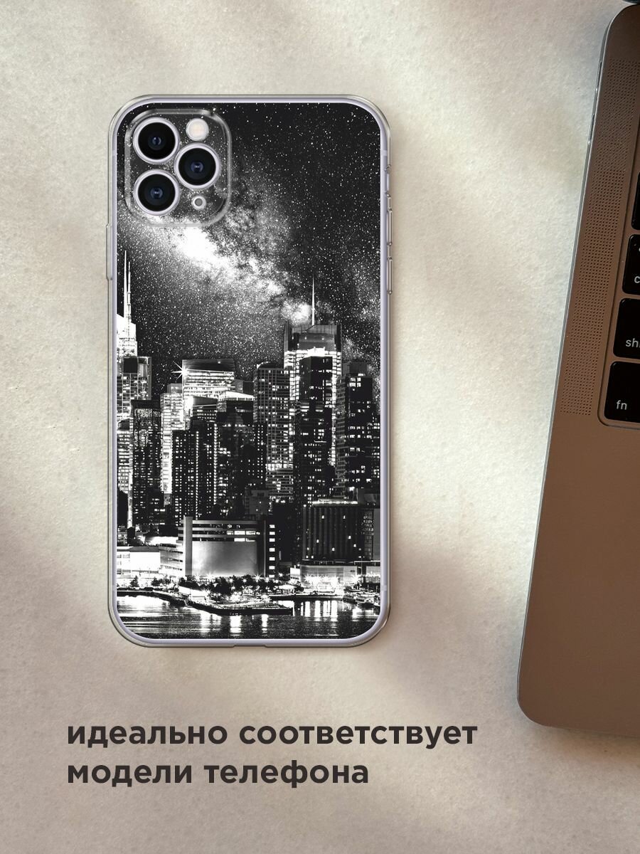 Чехол на Apple iPhone 11 Pro / Айфон 11 Про с принтом "Ночной Нью-Йорк" — фото 1