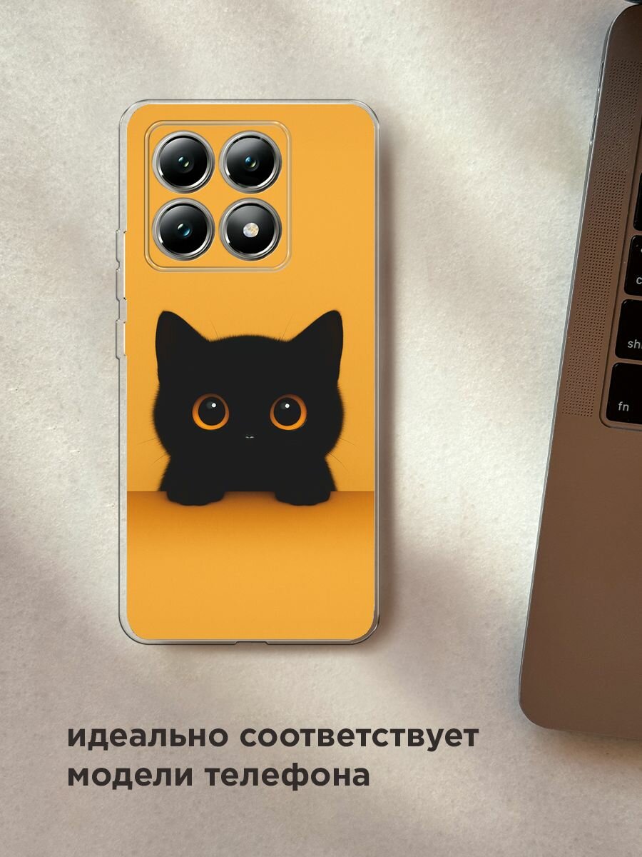 Чехол на Xiaomi 14T / Сяоми 14T с принтом "Контрастный котик" — фото 1