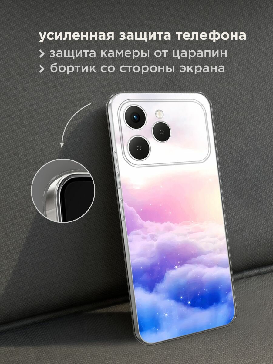 Силиконовый чехол на Tecno Spark 40 / Текно Спарк 40 с принтом "Небеса" — фото 1