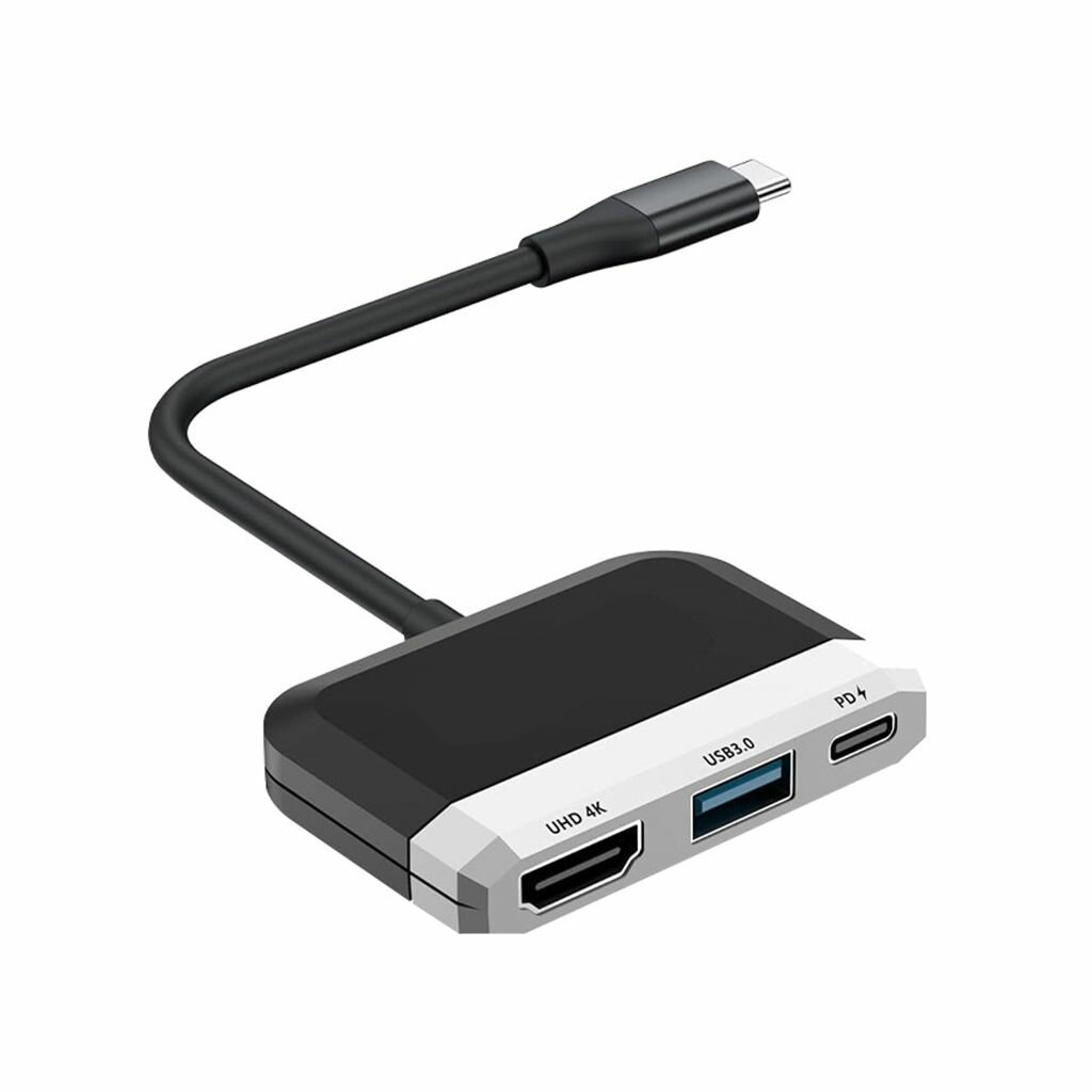 Портативная док-станция для телевизора Type c 3-в-1-черный