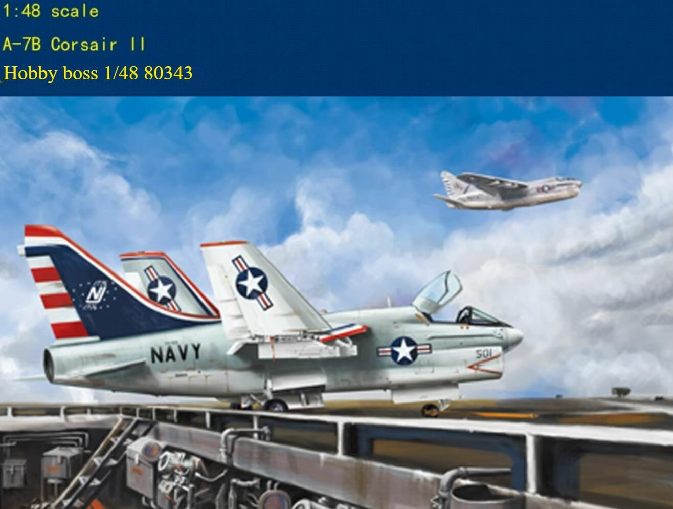 Hobby boss 1/48 80343 A-7B Corsair Корсар II сборная модель самолета