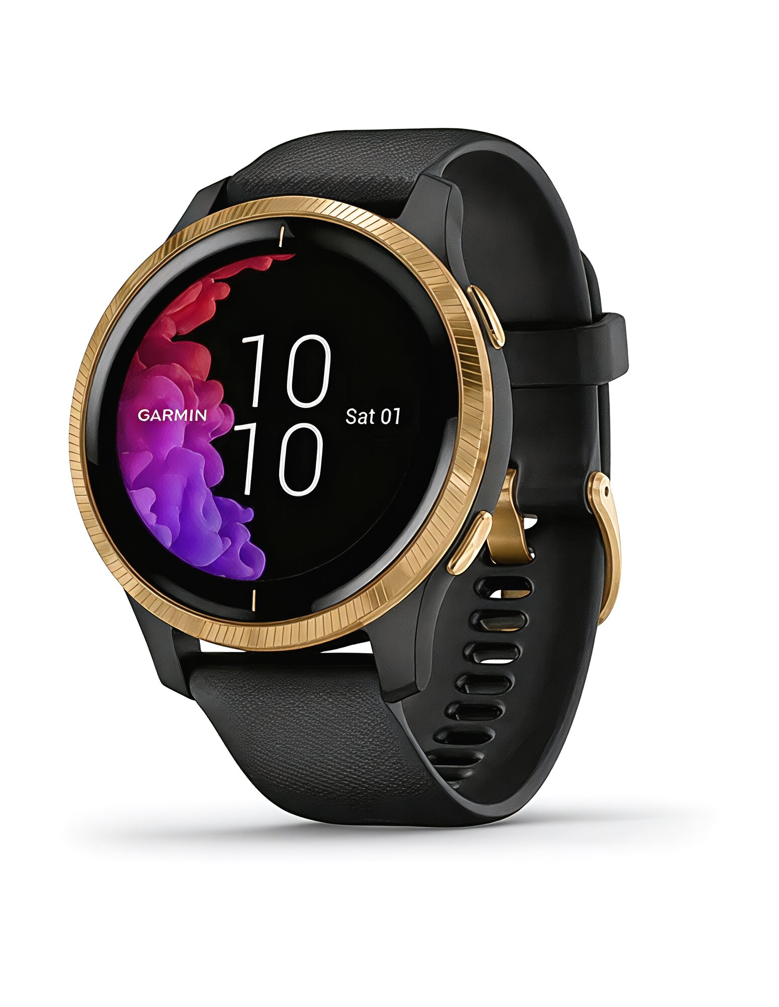Умные часы Garmin Venu 010-02173-33, AMOLED, чёрный/золотой, водозащита WR50