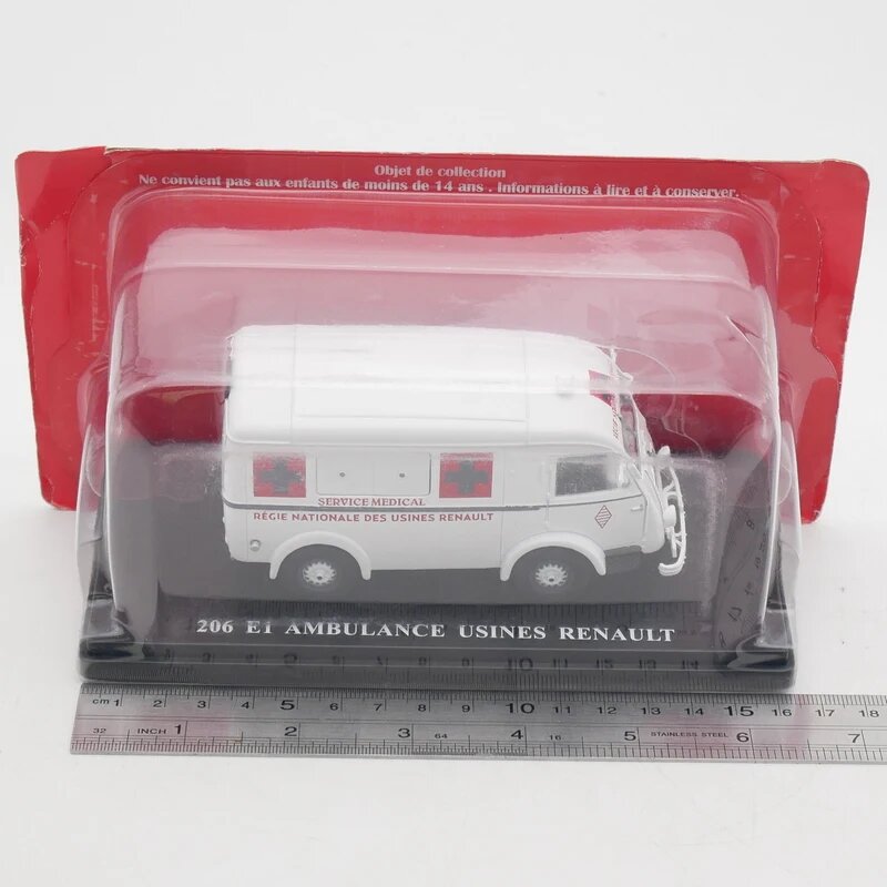 IXO масштаб 1:43, литой под давлением сплав Renault 206 E1, игрушки для скорой помощи, модель автомобиля, классика, ностальгия, подарки для взрослых, сувенир, статический дисплей, 01