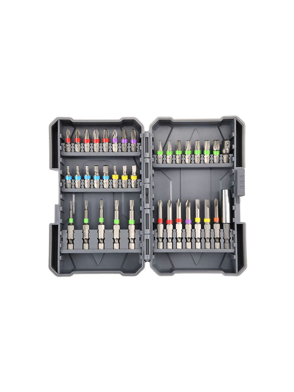 Набор бит PH/PZ/SL/TORX/HEX/Tri-Wing 25/50 мм с магнитным держателем (37 шт.)