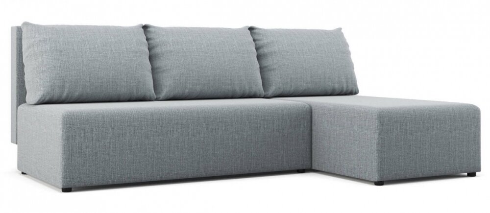 Диван угловой GALAXY "Консул", с ящиком для белья, серая рогожка