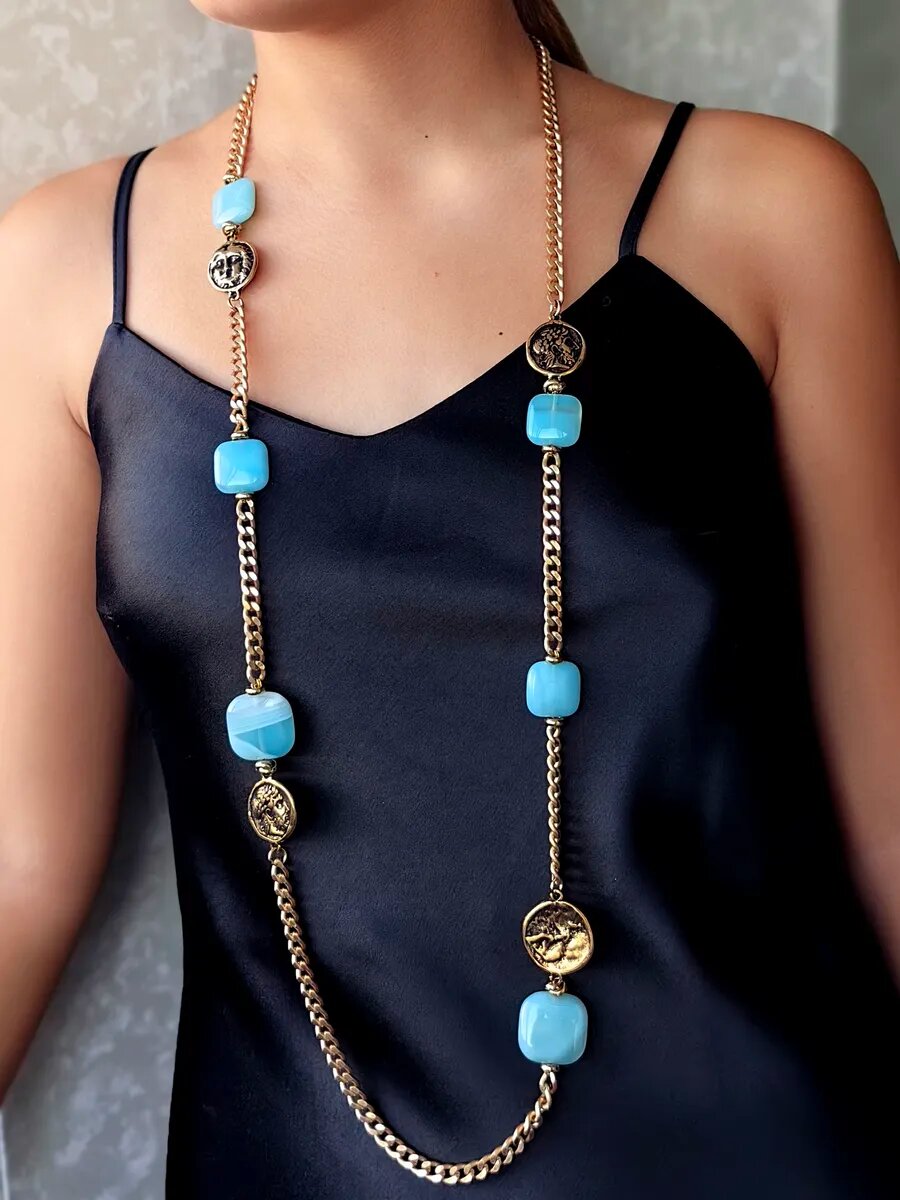 Колье, агат