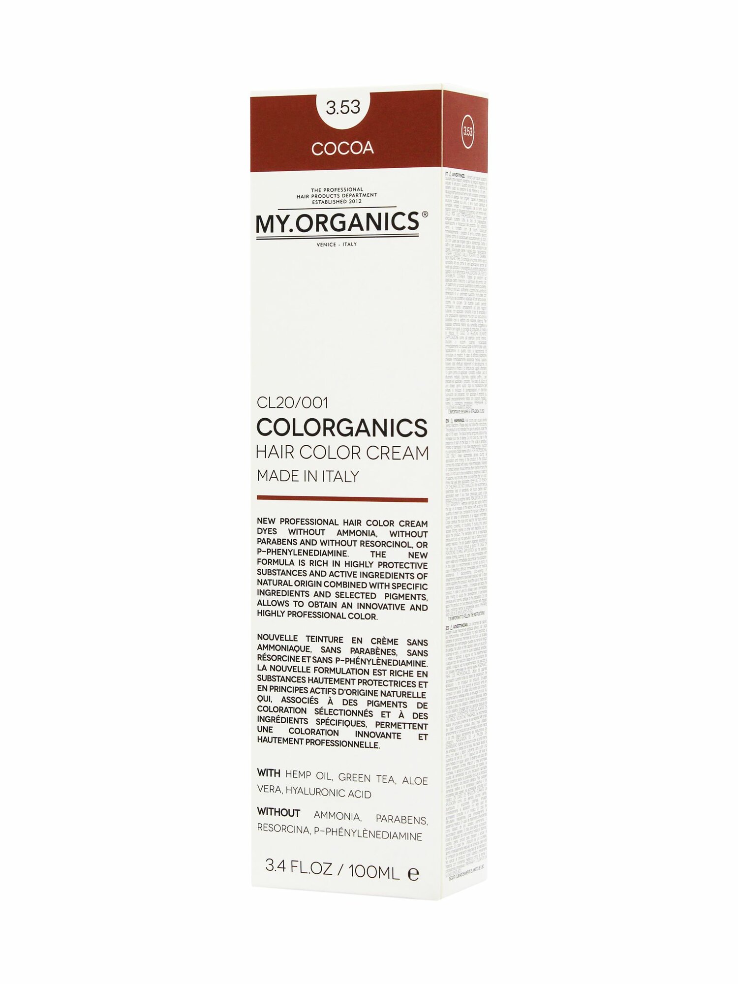 My.Organics Крем-краска Colorganics, 3.53 Какао, 100 мл