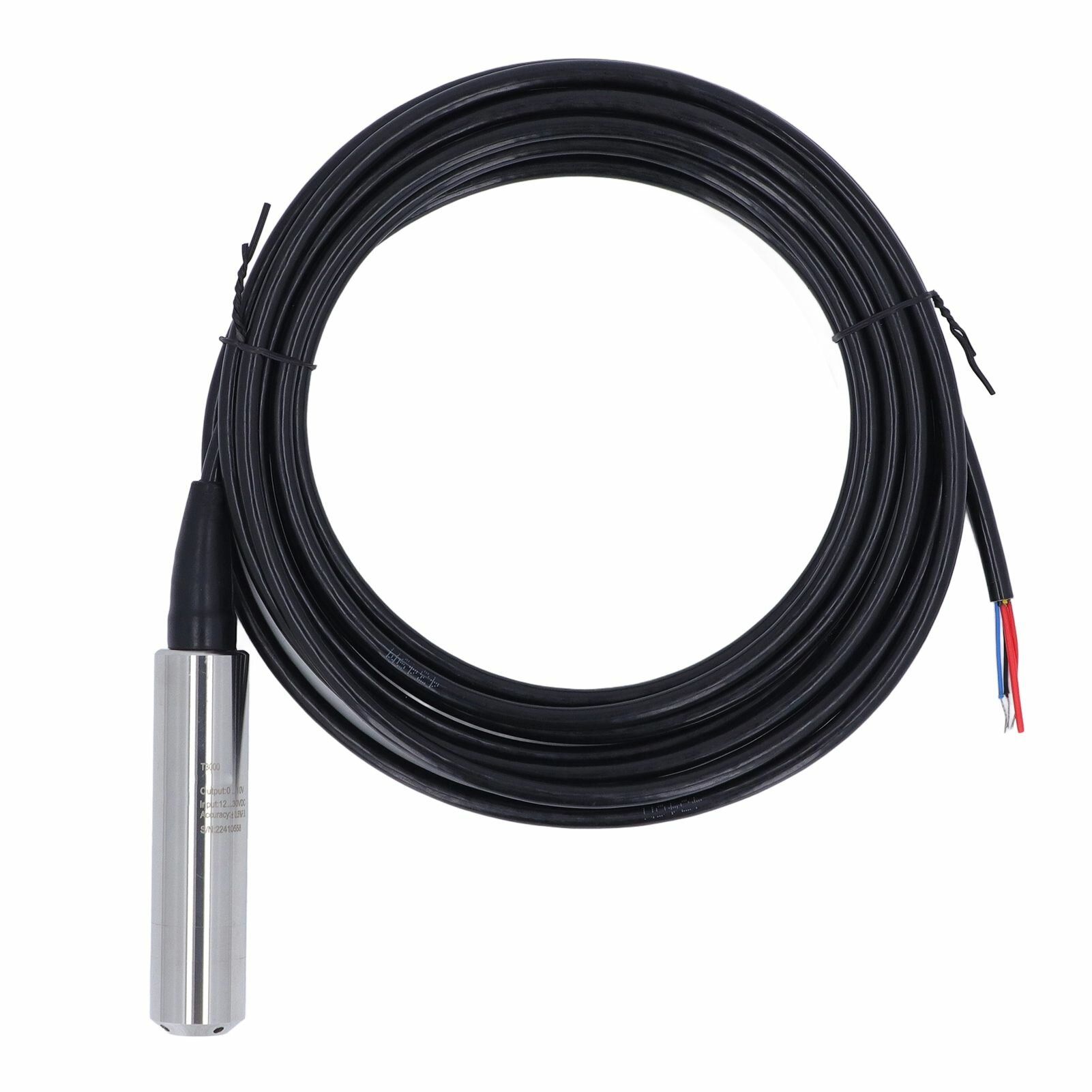 Преобразователь уровня жидкости Точный чувствительный IP68 Водонепроницаемый встраиваемый датчик уровня воды Питание 12 30 В постоянного тока Выход 0 10 В Кабель 8 м/315 дюймов (диапазон 0 8 м)