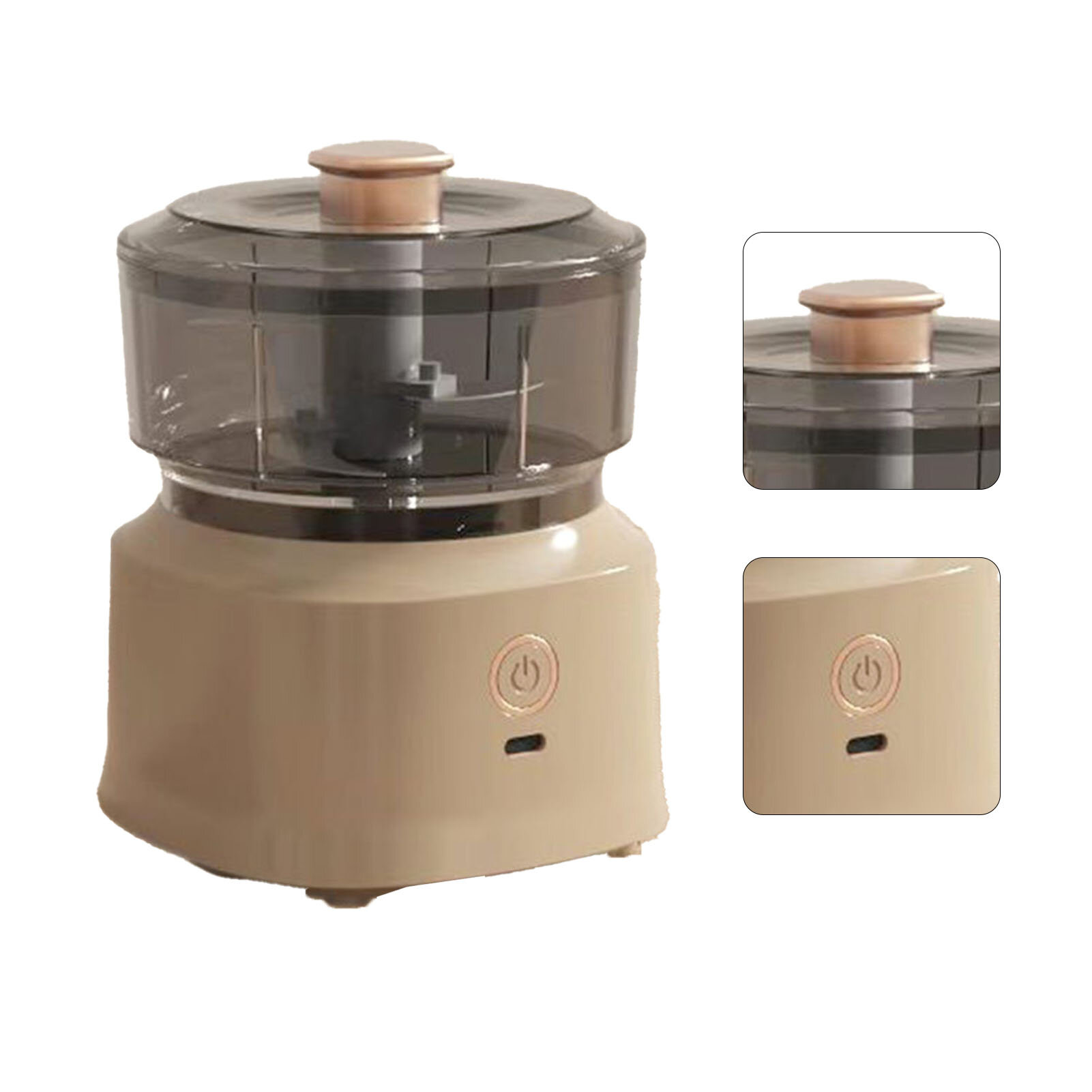 Электрический измельчитель мяса, блендер, многофункциональные лезвия из нержавеющей стали, эффективный и безопасный пищевой блендер для кухни, темно-коричневый