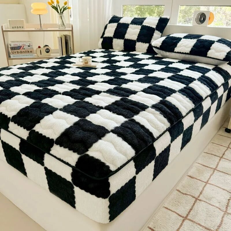 Простыня на резинке плотный арктический бархат 200 г, Фланель, 180x200 см