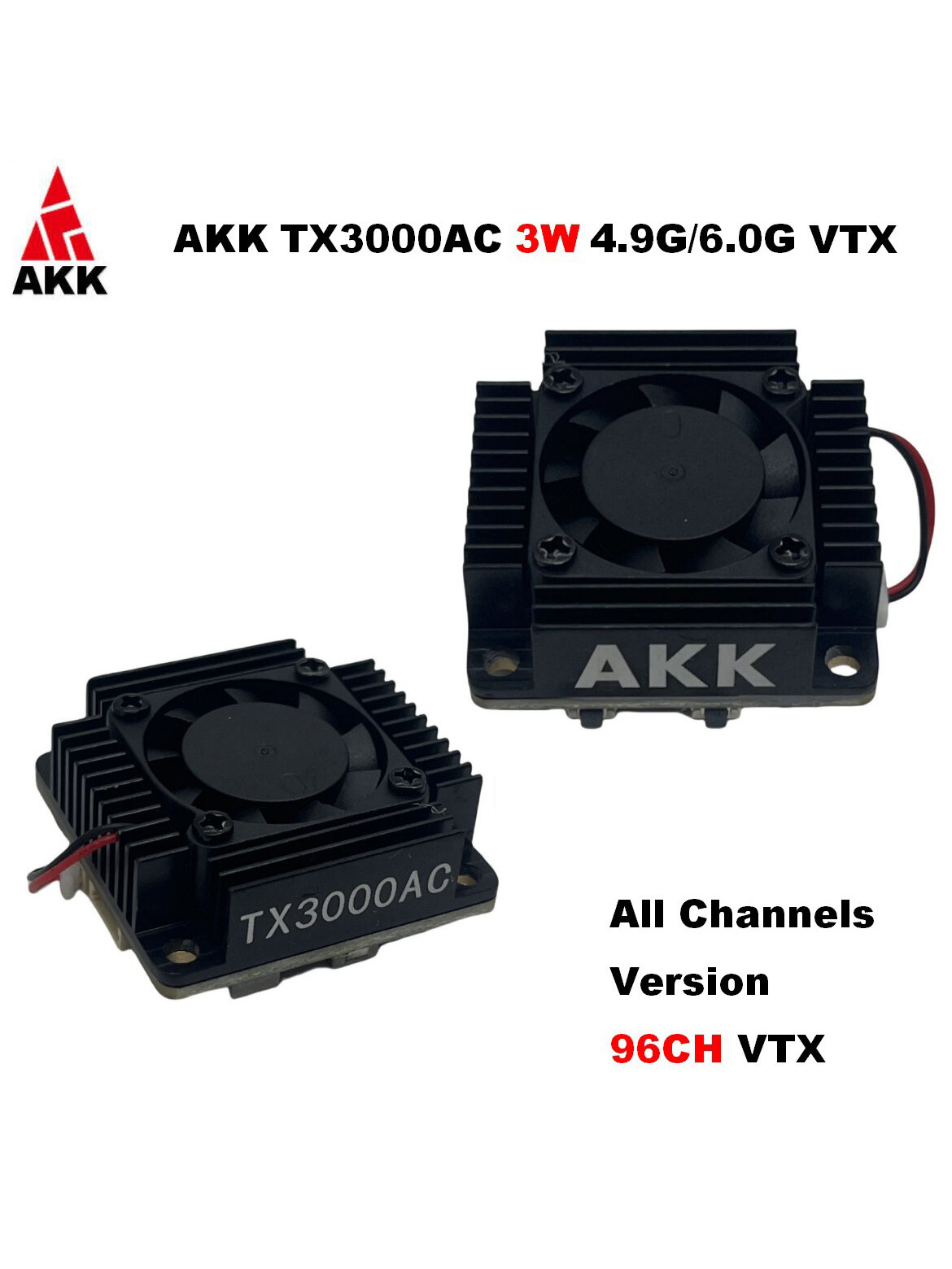 AKK Ultra Long Range Все каналы версии TX3000AC 3W 80CH VTX аудио передатчик
