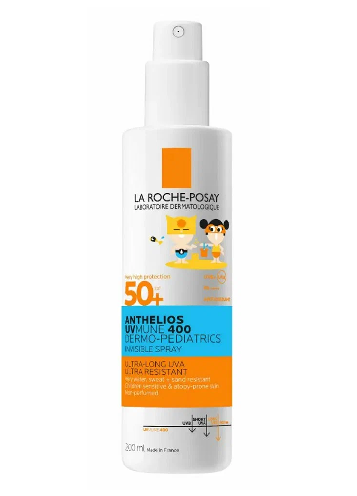 La Roche Posay Антгелиос UVMUNE 400 Dermo-Pediatrics Спрей детский для чувствительной кожи SPF50+/PPD27 200мл