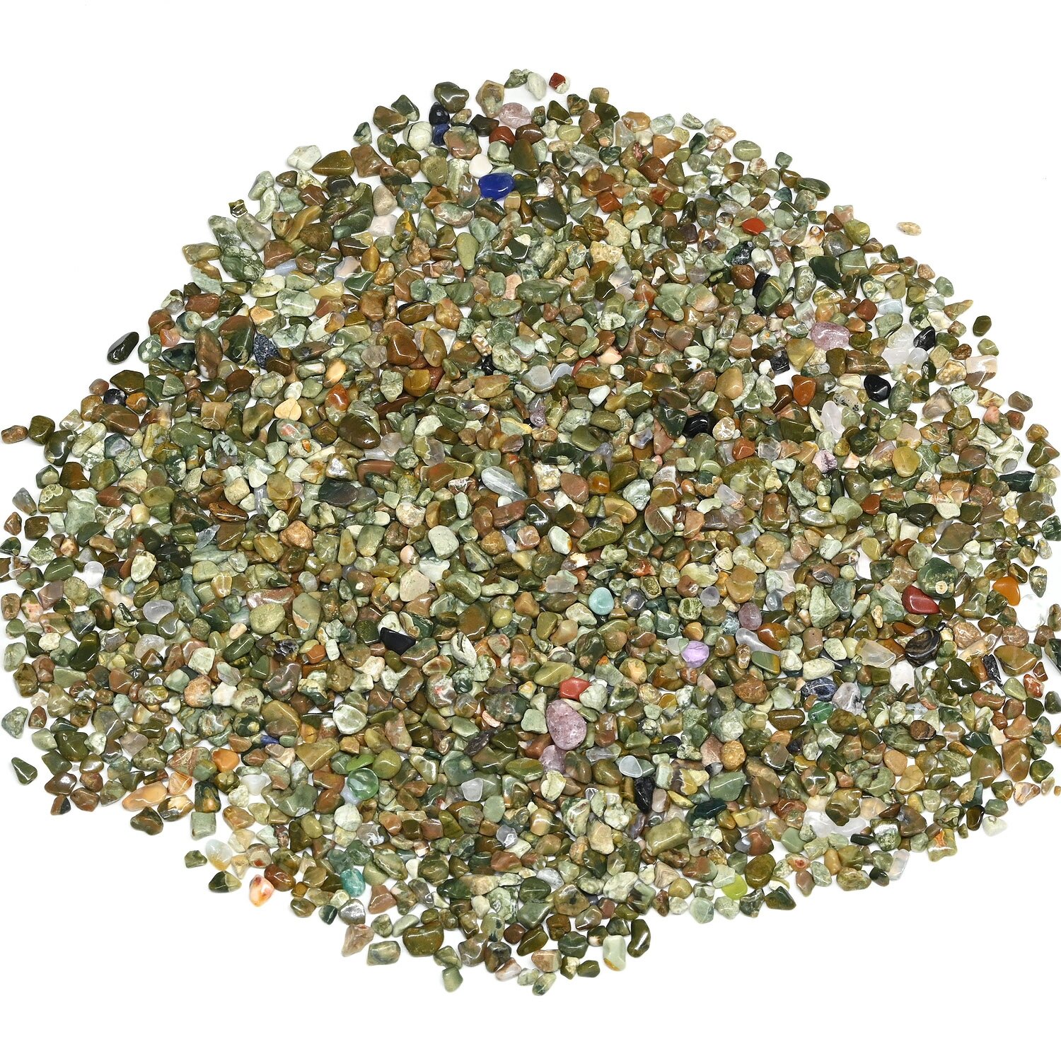 Яшма океаническая галтовка фракция 3-5мм, упаковка 100г .