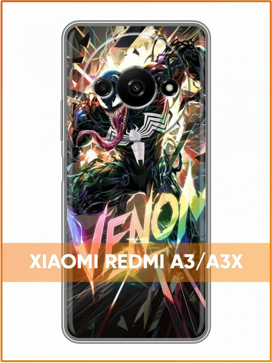 Чехол для Xiaomi Redmi A3, Poco C61, Redmi A3x для мальчиков с Веномом (Ксиоми Редми А3, Поко Ц61, Редми А3х)