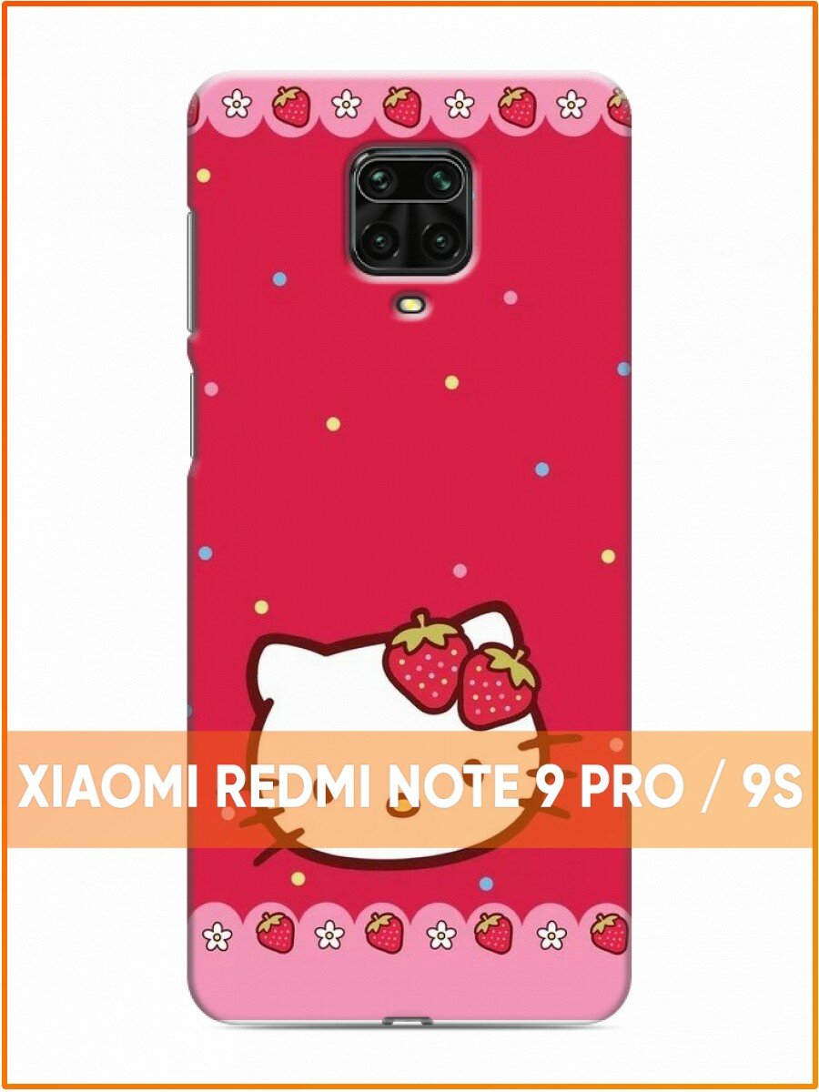 Чехол для xiaomi Redmi Note 9S, 9 Pro для девочек с Хеллоу Китти (Сяоми Редми Нот 9С, 9 Про)