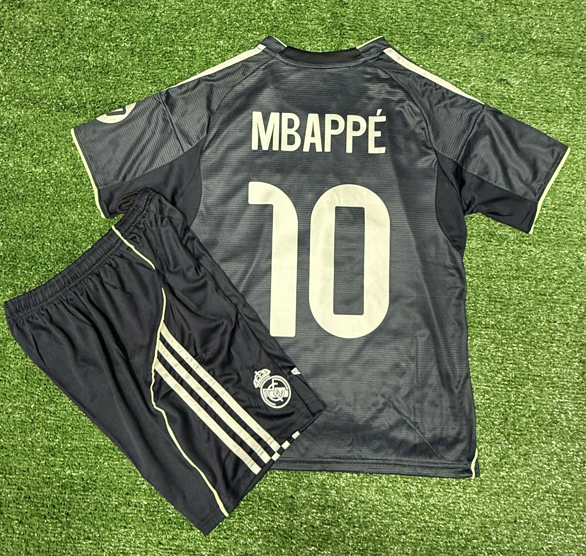 Футболка спортивная  Мбаппе Реал Мадрид Mbappe детская, комплект из 2 шт., размер 24, серый — фото 1
