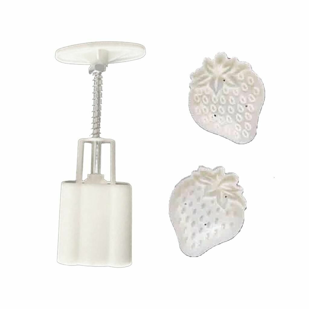 Набор форм для выпечки лунных пряников 50г (белый), - Клубничный