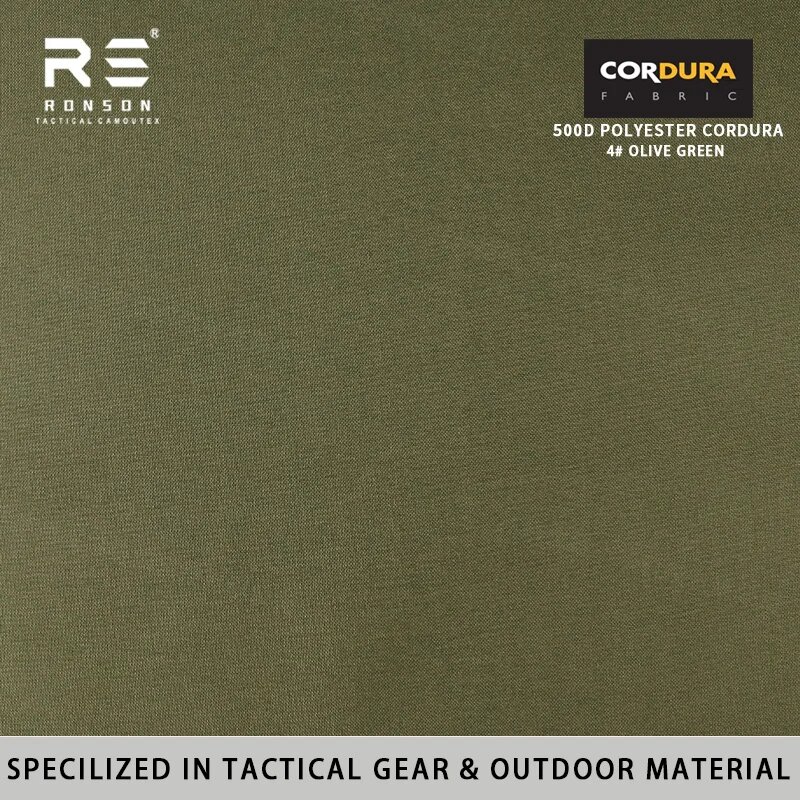 WG Wolf Grey 500D Полиэстер Тактическая водонепроницаемая ткань Cordura Экологичная окрашенная уличная экипировка с тканью с покрытием WR PU на складе