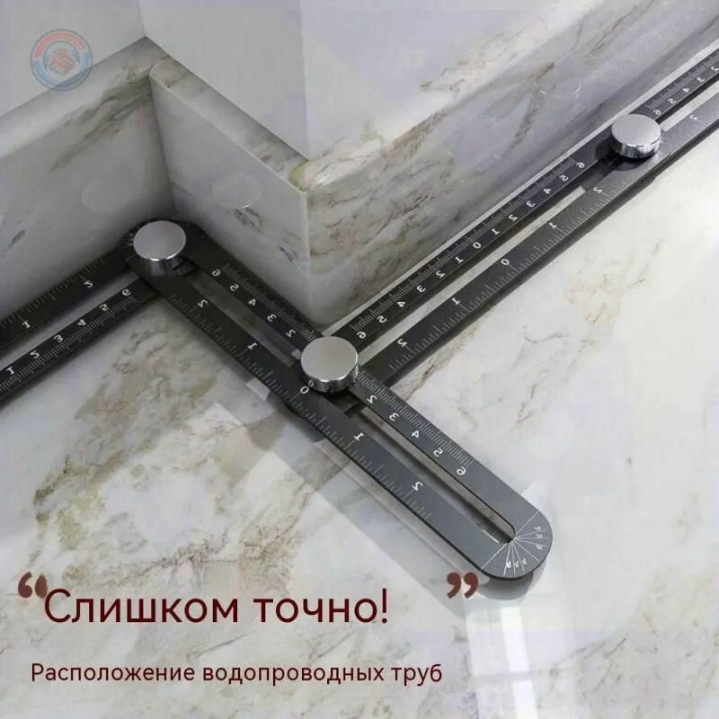 Шестигранная складная линейка-позиционер для плитки, универсальный измерительный шаблон с открытым отверстием, многофункциональный инструмент для деревообработки и каменщика