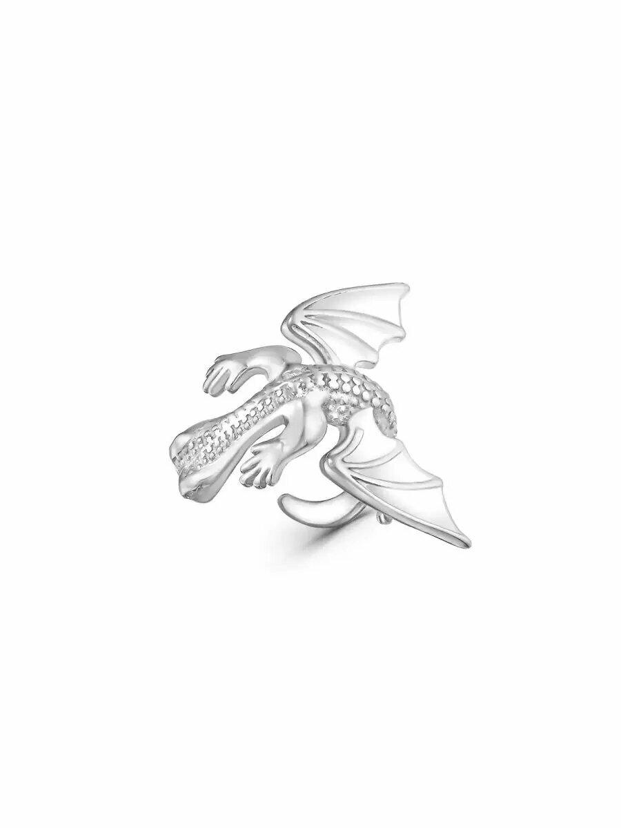 Серьги каффы, серебро, 925 проба, родирование