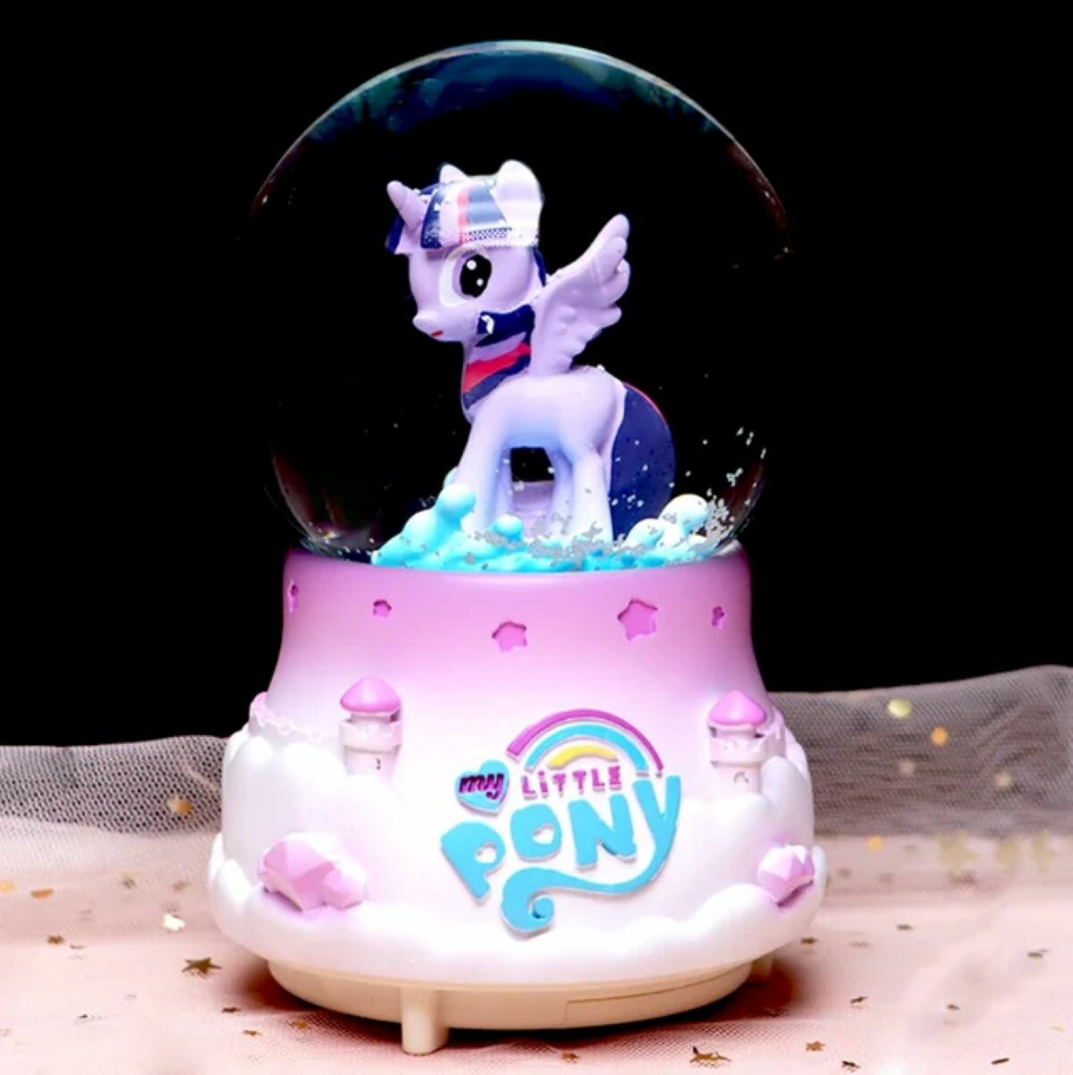Фигурка Музыкальный снежный шар My Little Pony Искорка, высота 12 см