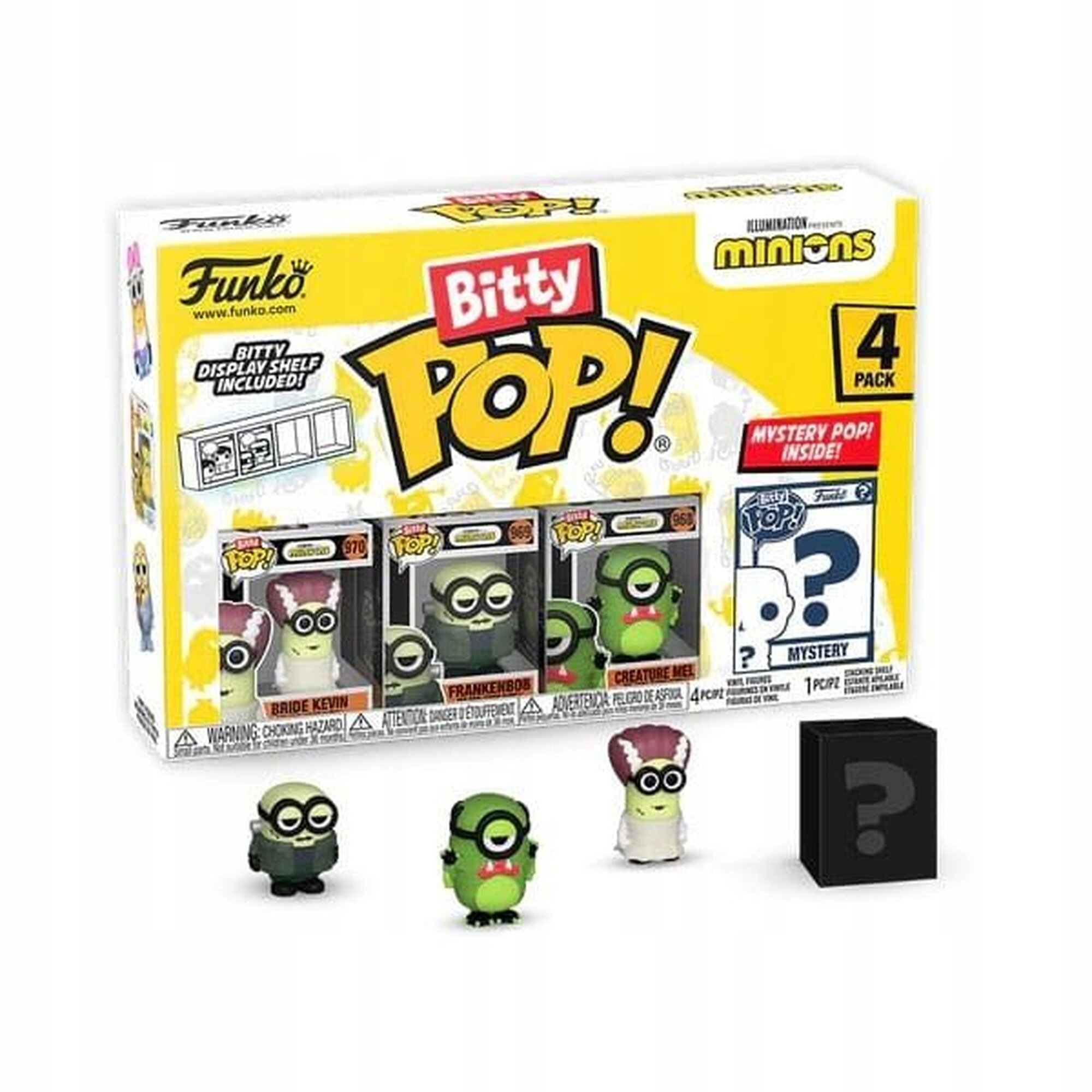 Фигурки Funko Bitty Pop - Набор из 4 фигурок Minions: Frankenbob (4 шт.) - Фанко Миньоны