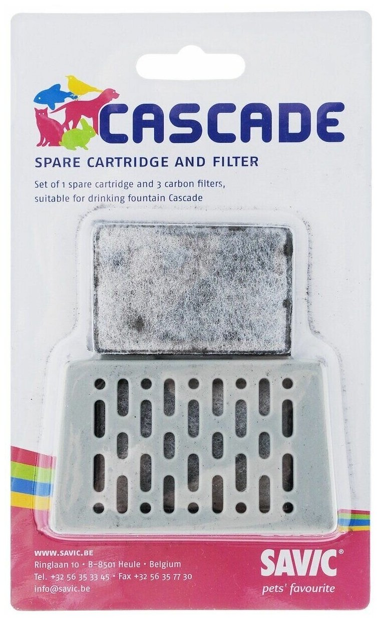 Сменный картридж Savic "Cascade", для питьевого фонтана, для кошек, 3 шт