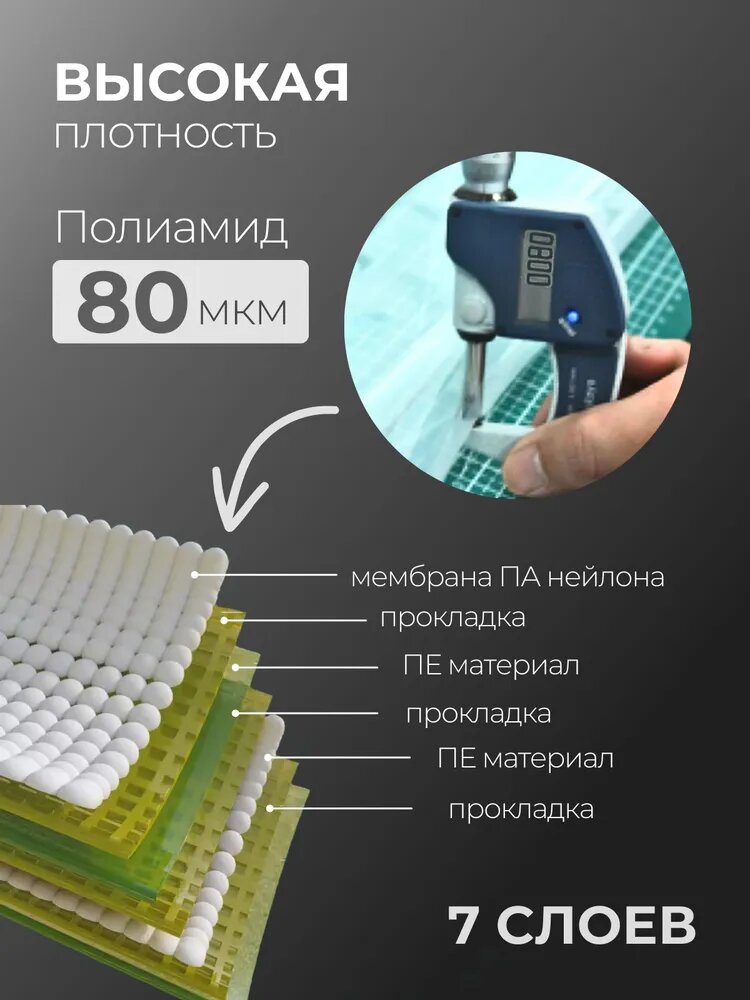 Вакуумный пакет, набор 12 шт, 5 шт 40x60, 4 шт 50x70, 3 шт 60x80, насос в комплекте, 80 мкм, прозрачный — фото 1