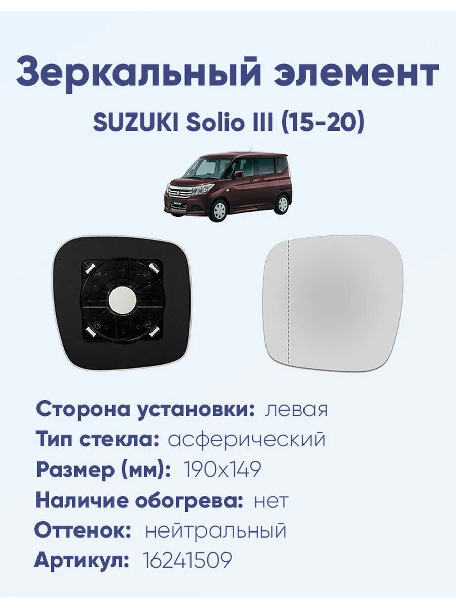 Зеркальный элемент левый SUZUKI Solio III (15-20)A89341601