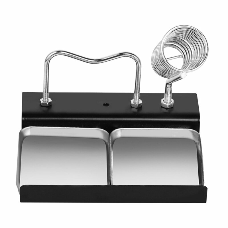 Стабильная и надежная Металлическая Подставка для Паяльника Двойной Держатель для Паяльника для Обслуживания и ремонта печатных плат