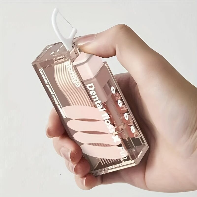 Портативный автоматический диспенсер для зубной нити с дорожным футляром