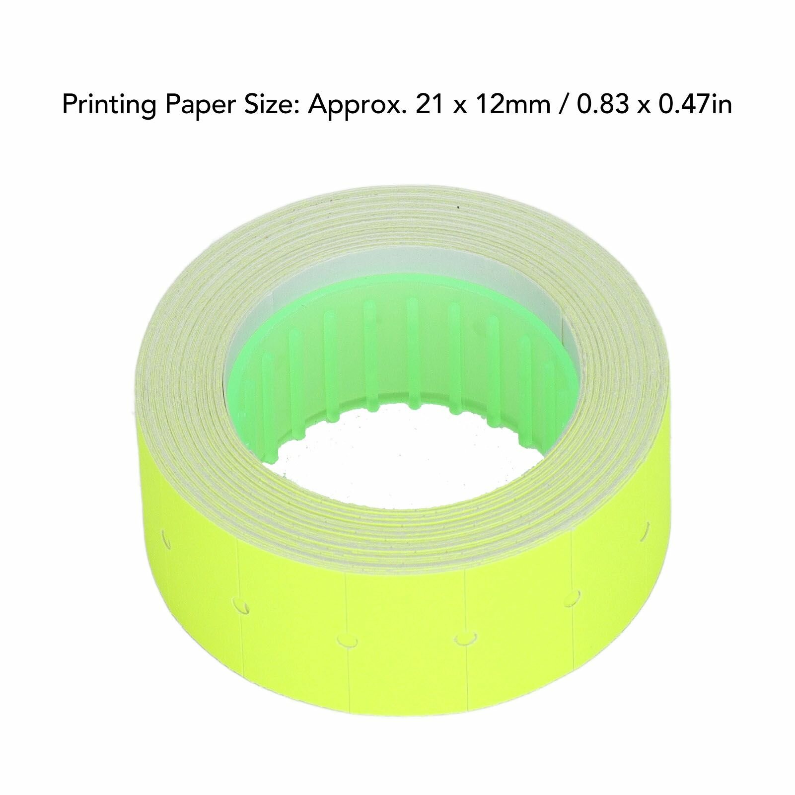 Ценник на 3 трубки, 15000 шт, однорядная ценовая бирка 21x12 мм для M5500 MX5500, флуоресцентный желтый