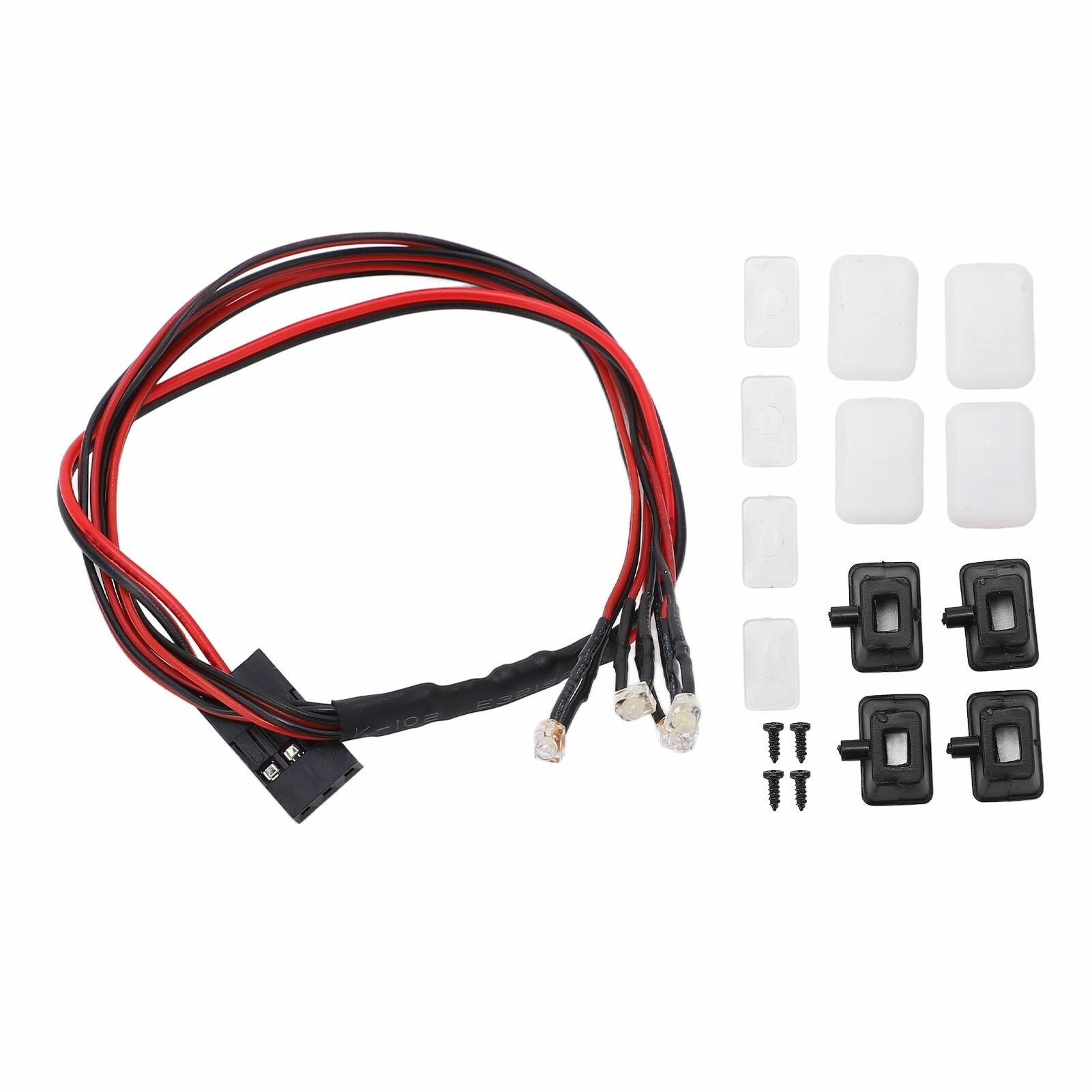 4LED Light 335mm RC LED Night Фары для осевых Scx24 1/24 1/18 RC Car HeadlightsSquare