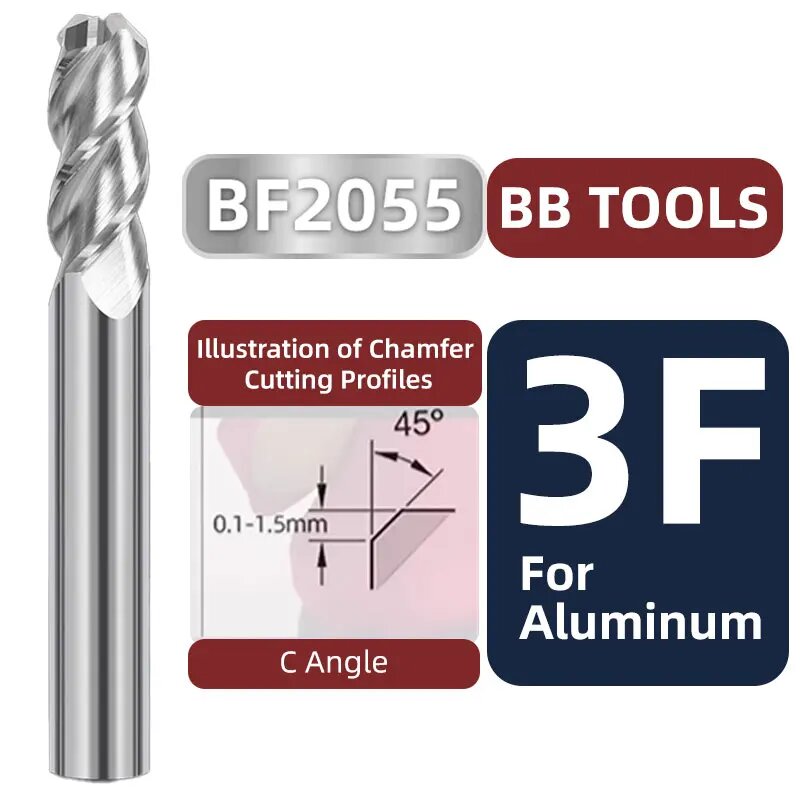 BB C Corner 45° Фреза для снятия фасок 3-12 мм 3F-BF2055, 4C1xD4x10x50