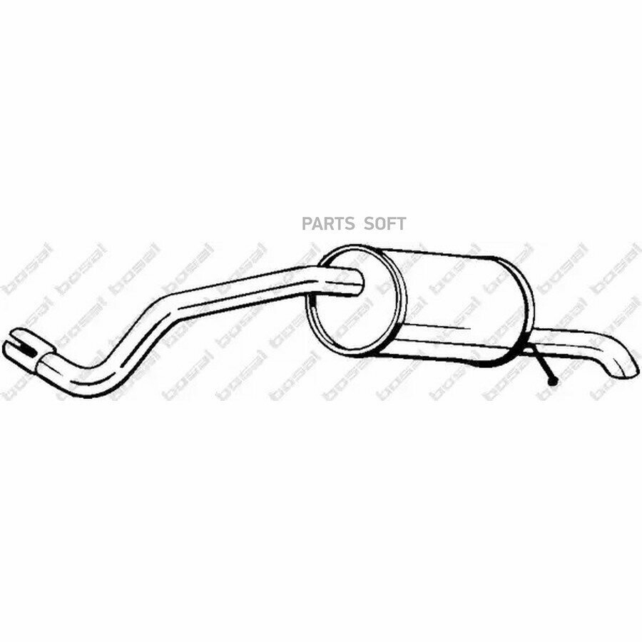 Глушитель задний (SEAT IBIZA 05-07 ) от официального дистрибьютора, BOSAL, артикул 227019
