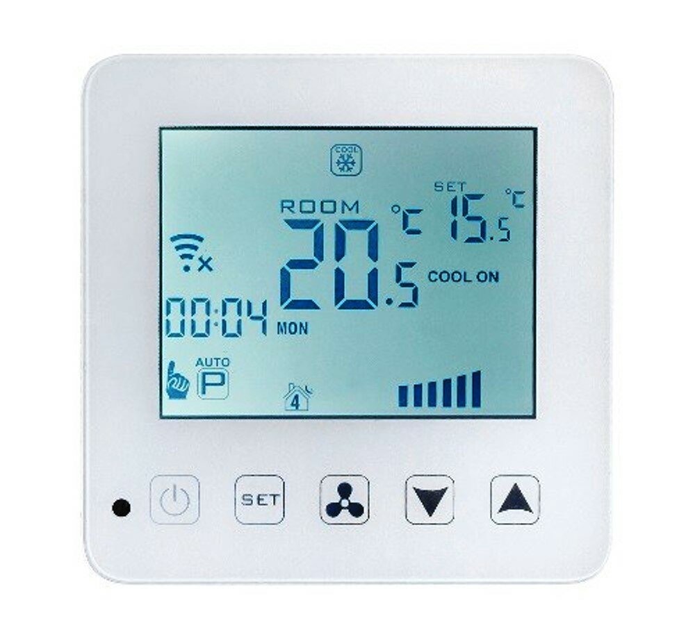 Сенсорный программируемый термостат Techno KT-300, с Wi-Fi, цвет белый