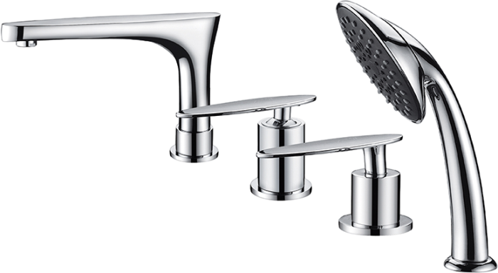 Смеситель на борт ванны Kaiser Star 02222, хром