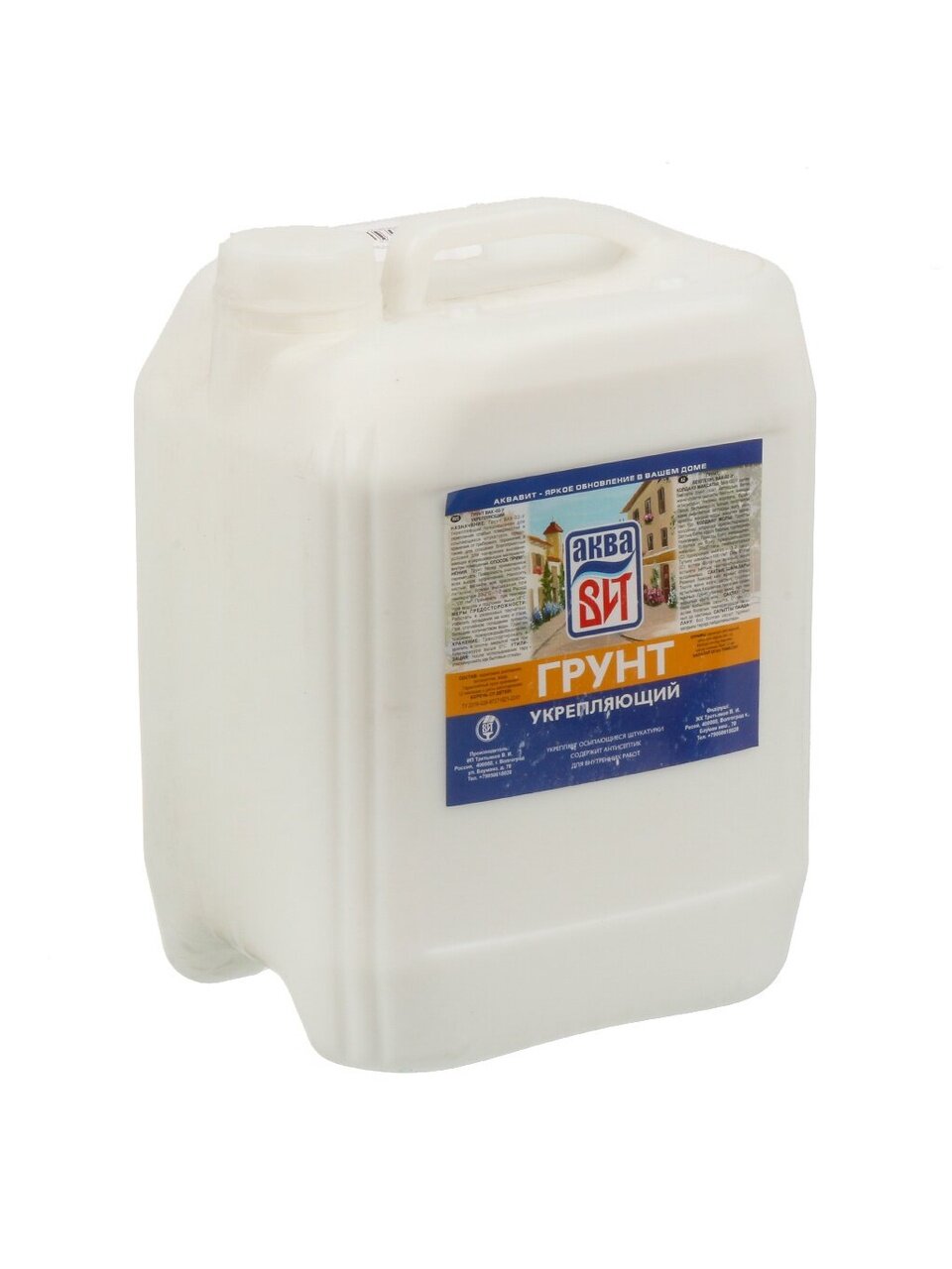 Грунтовка укрепляющая АкваВИТ ВАК 02-У 10 л для стен и потолков, глубокого проникновения